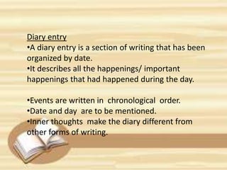 DIARY ENTRY | PPTX