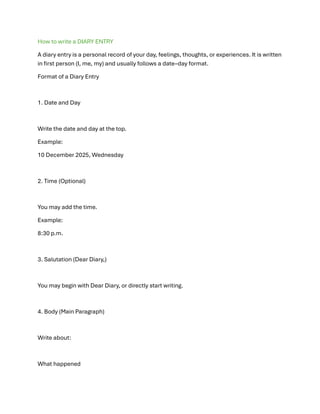 DIARY ENTRY notes for English upto class 7 .pdf