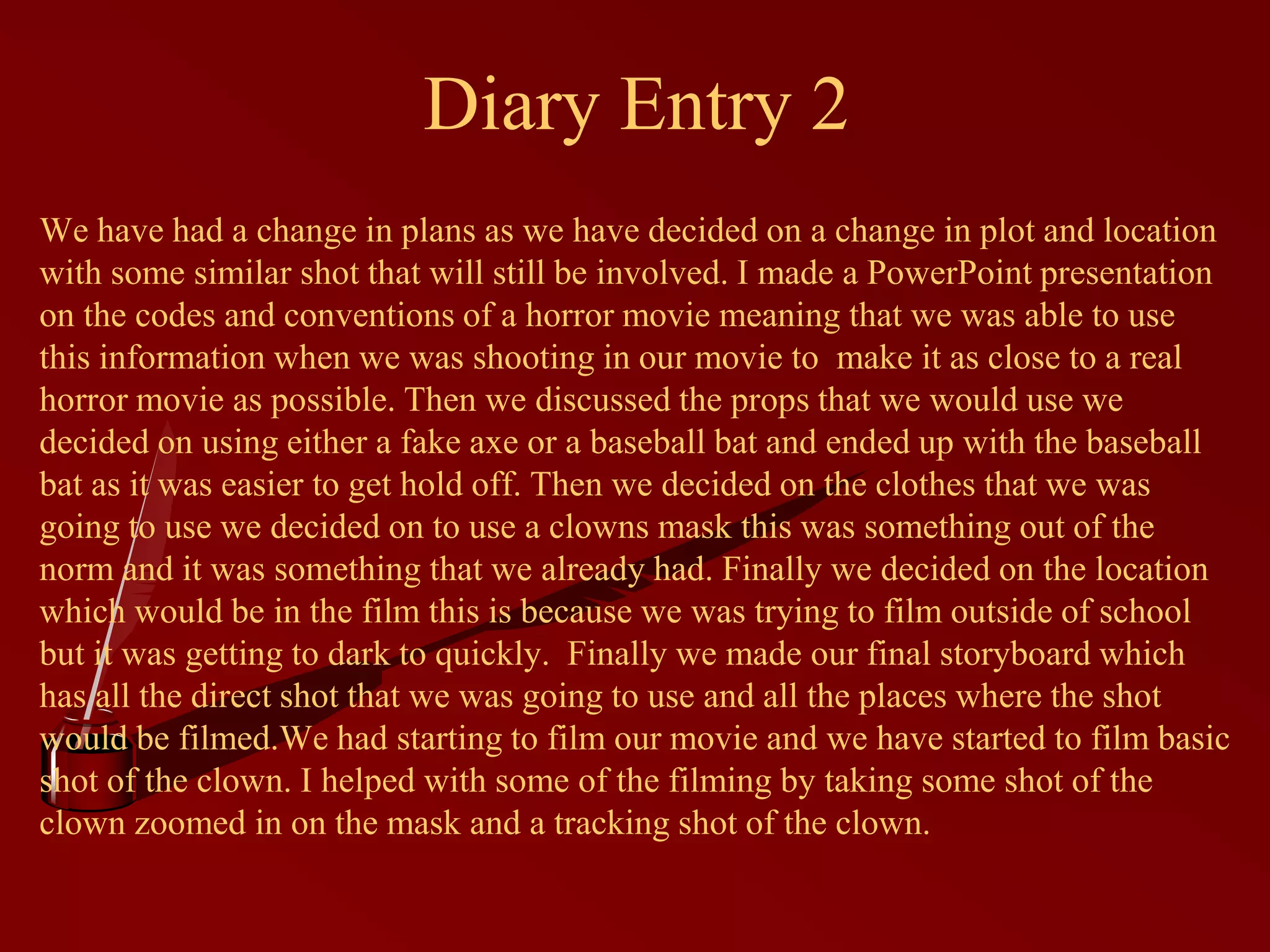 Diary entry | PPT