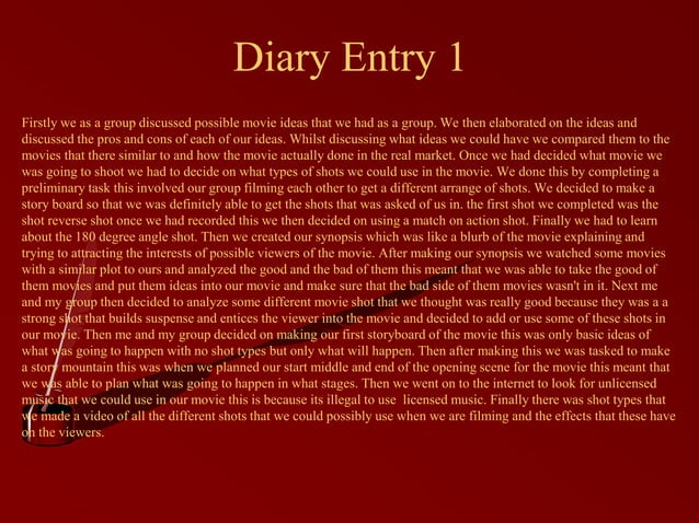 Diary entry | PPT