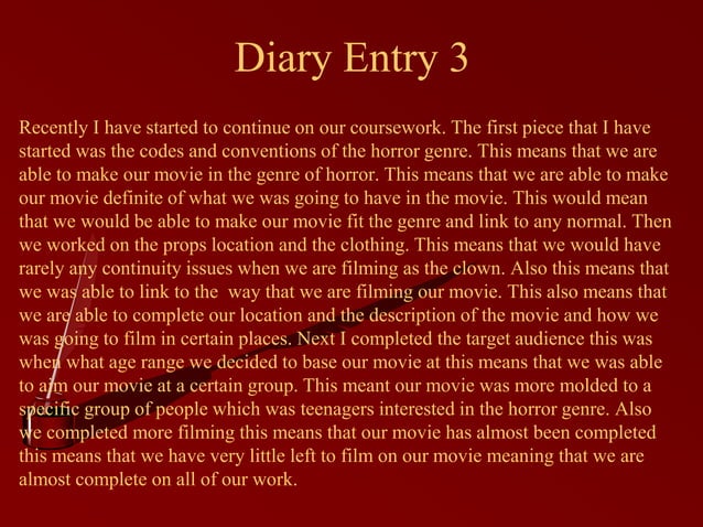 Diary entry | PPT