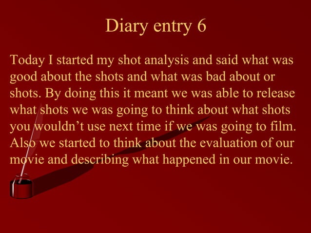 Diary entry | PPT