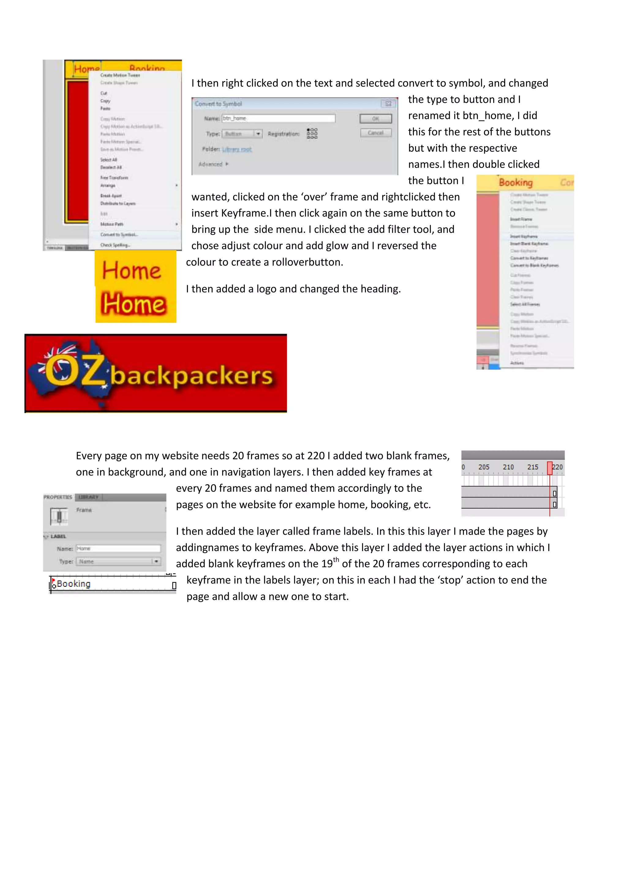 Diary for unit 65 assignment 2 creating the website | PDF