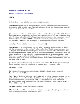 Diary of anne frank act ii scene 1 | DOCX