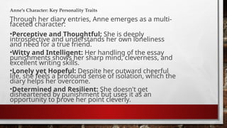 Elaborated summary of DIARY OF ANNE FRANK | PPTX