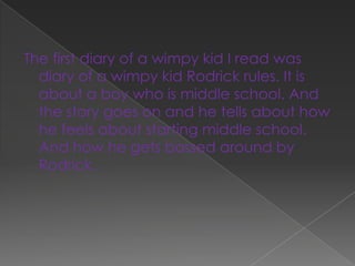 Diary of a wimpy kid | PPTX