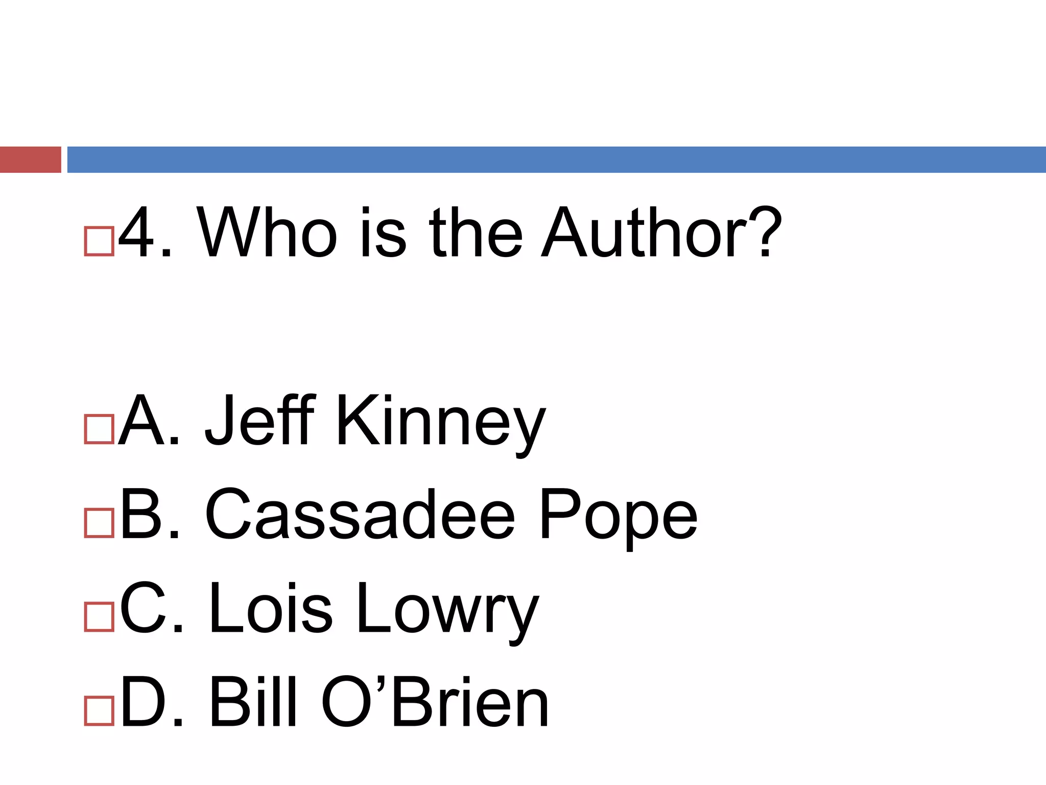 Diary Of A Wimpy Kid COMPREHENSION BASED TEST | PPTX