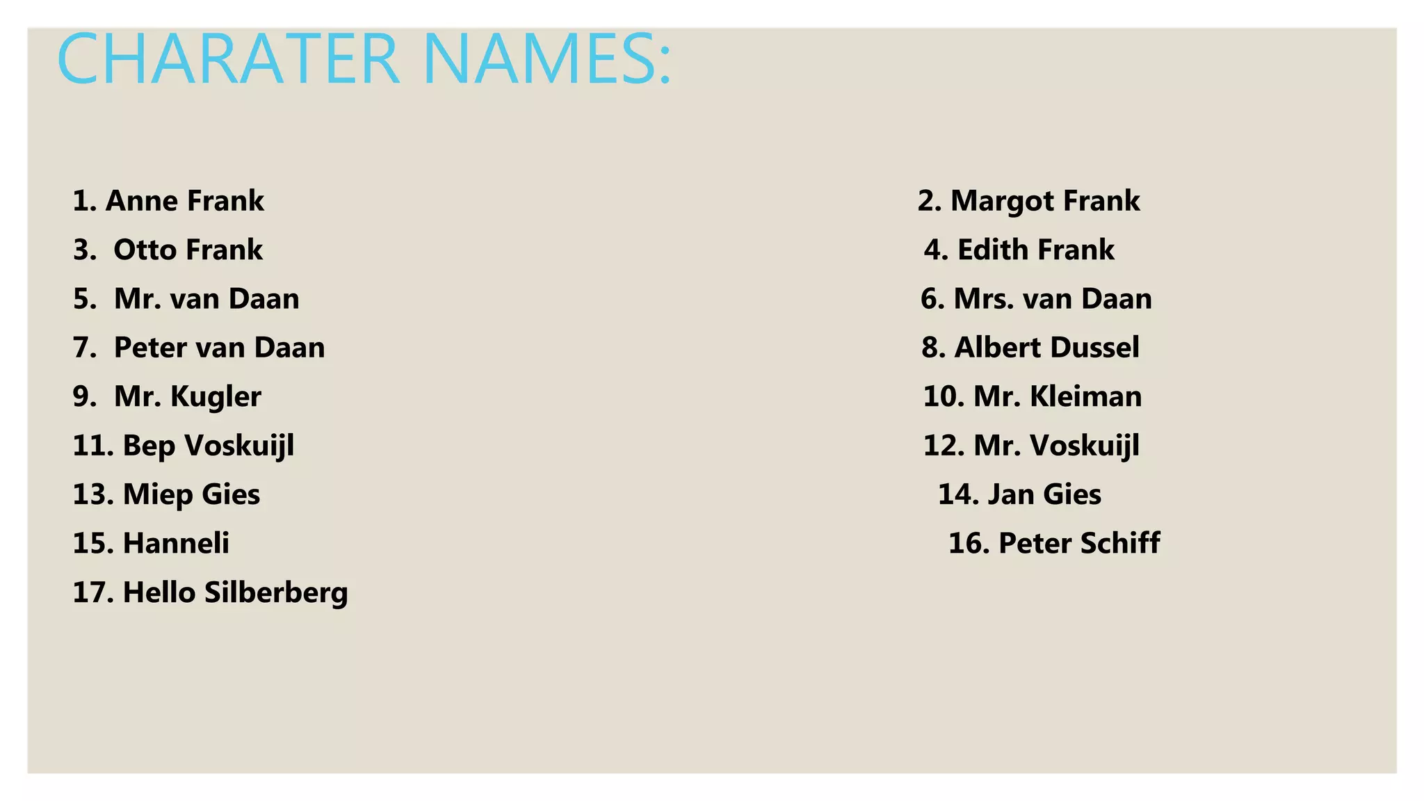 Diary of a young girl | PPTX