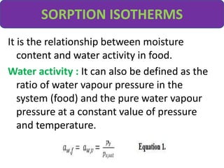 Diary sorption isotherms ppt.x | PPTX