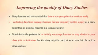 Diary study in Qualitative Research Approach | PDF