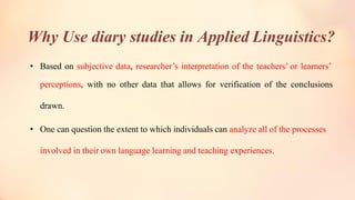 Diary study in Qualitative Research Approach | PDF