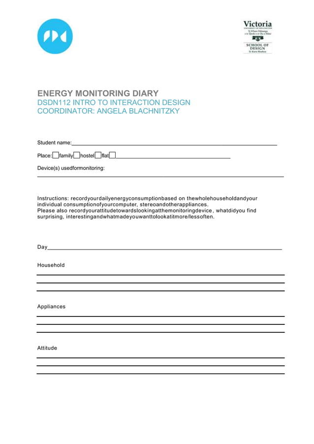 Diary template | PDF