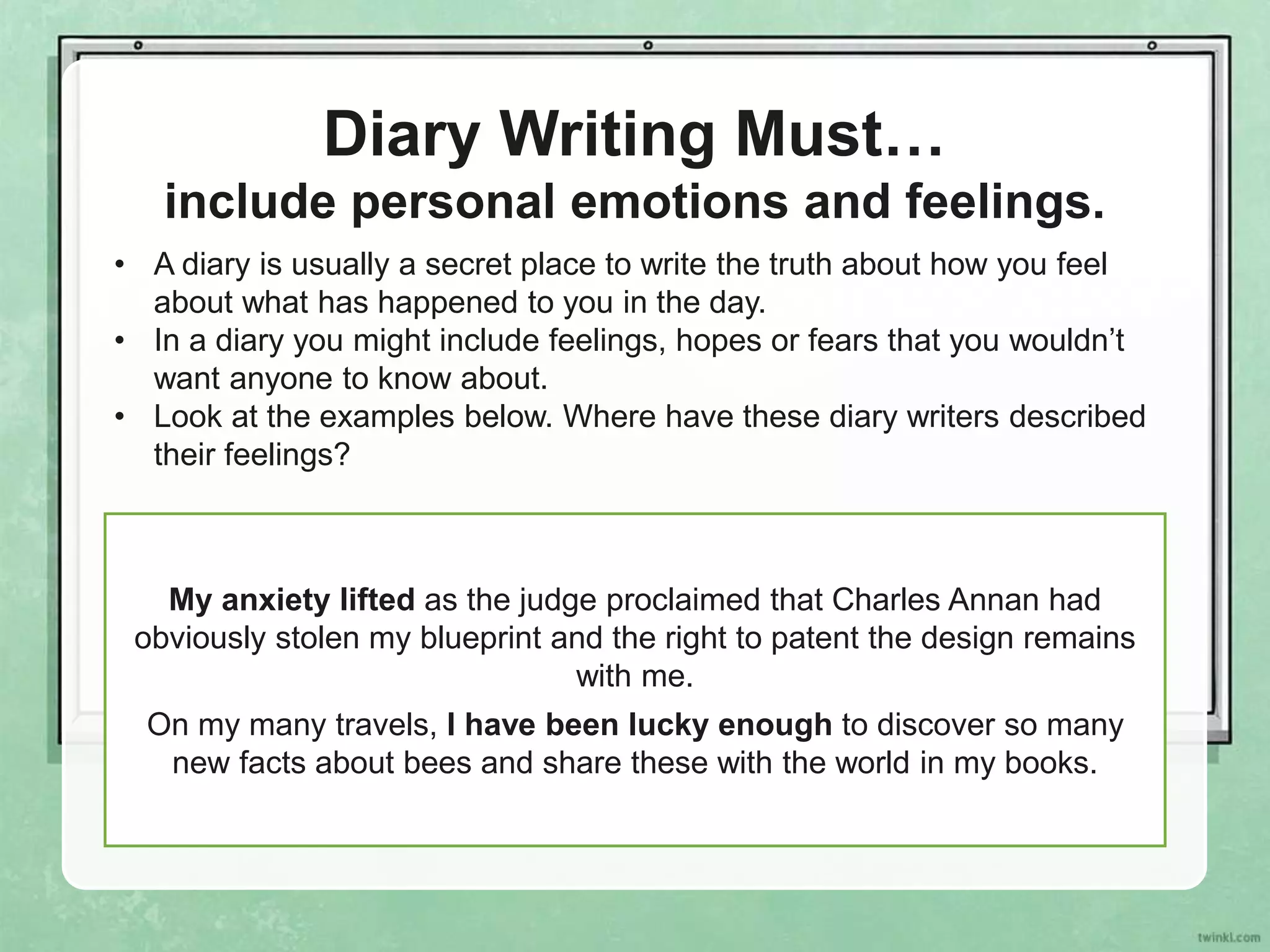 diary_writing | PPT