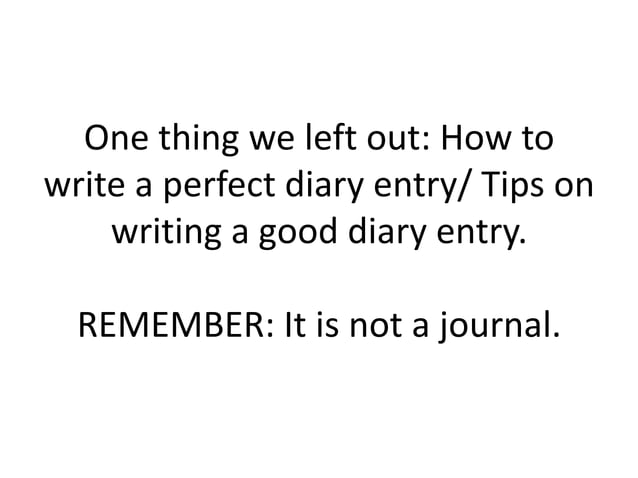 Diary Writing KS3 (Year 7) | PPTX | Screenwriting | Content Production