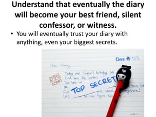 Diary Writing KS3 (Year 7) | PPTX