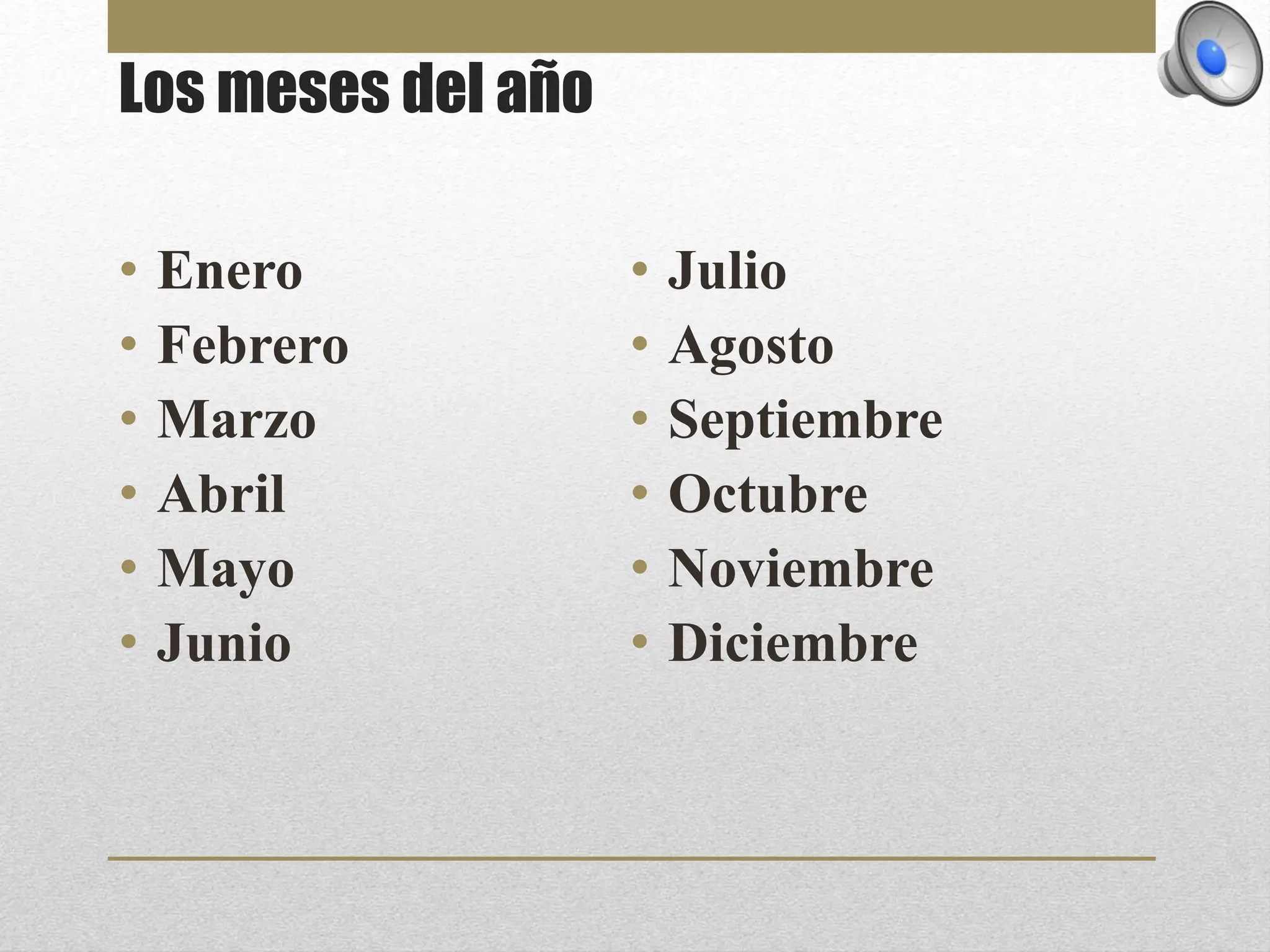 Los días de la semana, los meses del año y los números | PPSX