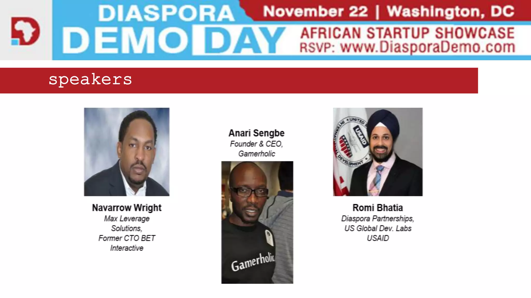 #DiasporaDemo Announcing the African Innovators! | PPTX