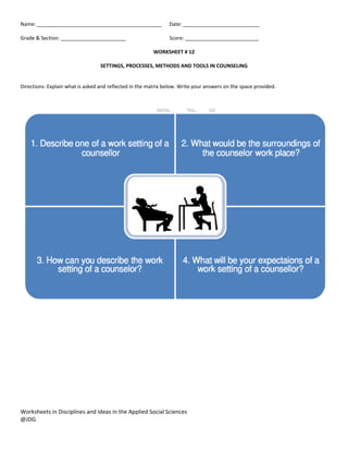 DIASS - The Discipline of Counseling (Part I) Worksheets.pdf