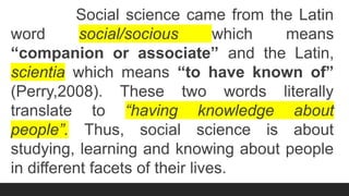 HUMSS SUBJECT INTRODUCTION TO THE TOPIC PPT | PPTX