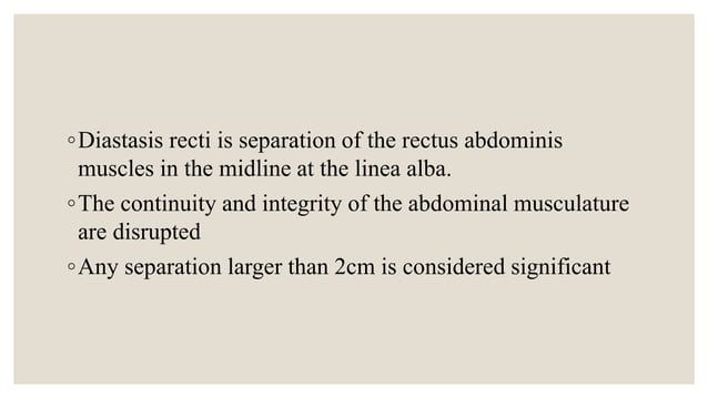 Diastasis recti.pptx | Medical Health