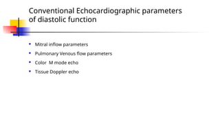 Diastolic-dysfunction, diastolic dysfunction | PPTX