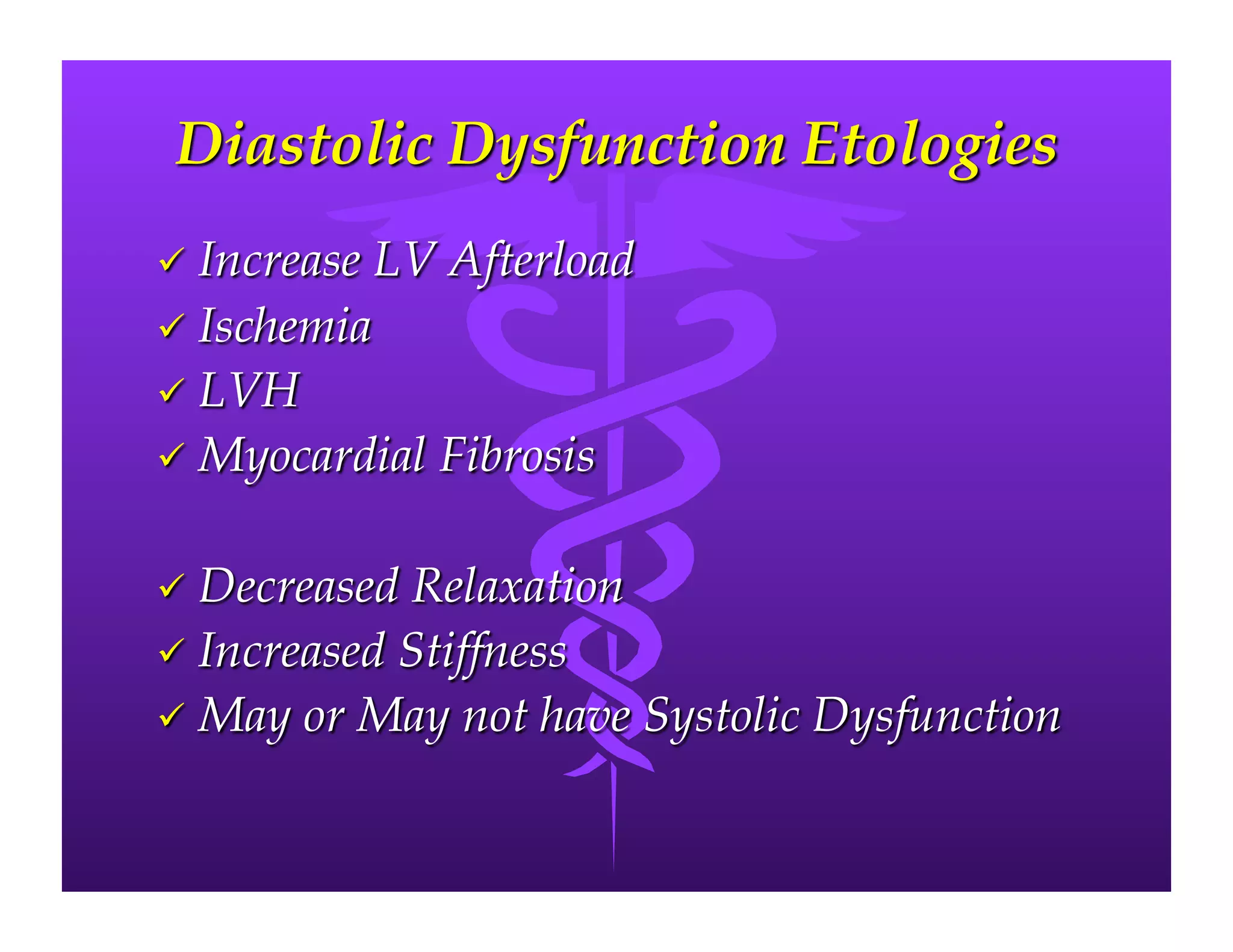 Left Ventricular Diastolic Dysfunction | PDF