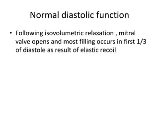 Diastolic dysfunction evaluation | PPTX