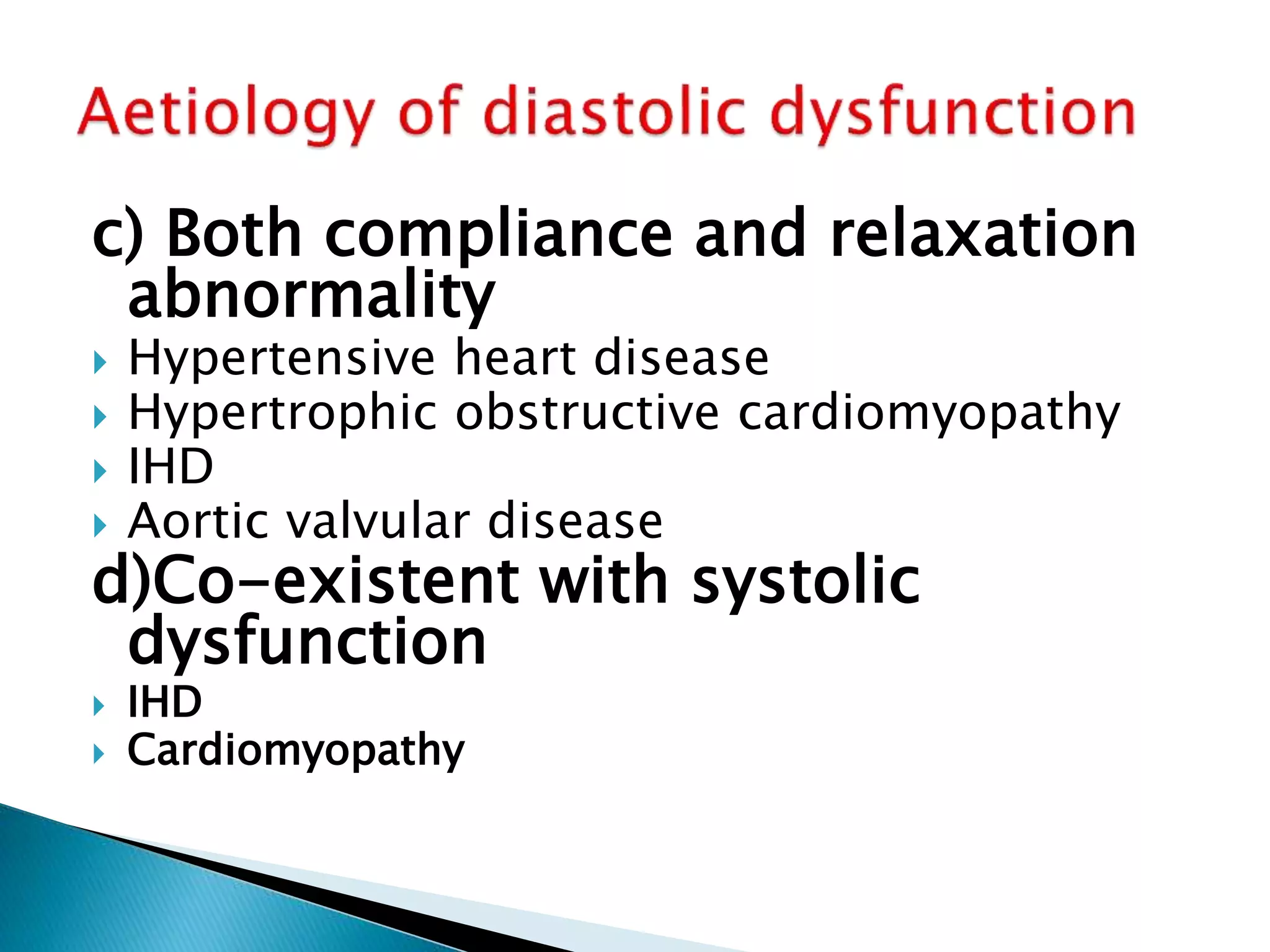 ECHOCARDIOGRAPHIC EVALUATION of LEFT VENTRICULAR DIASTOLIC FUNCTION ...