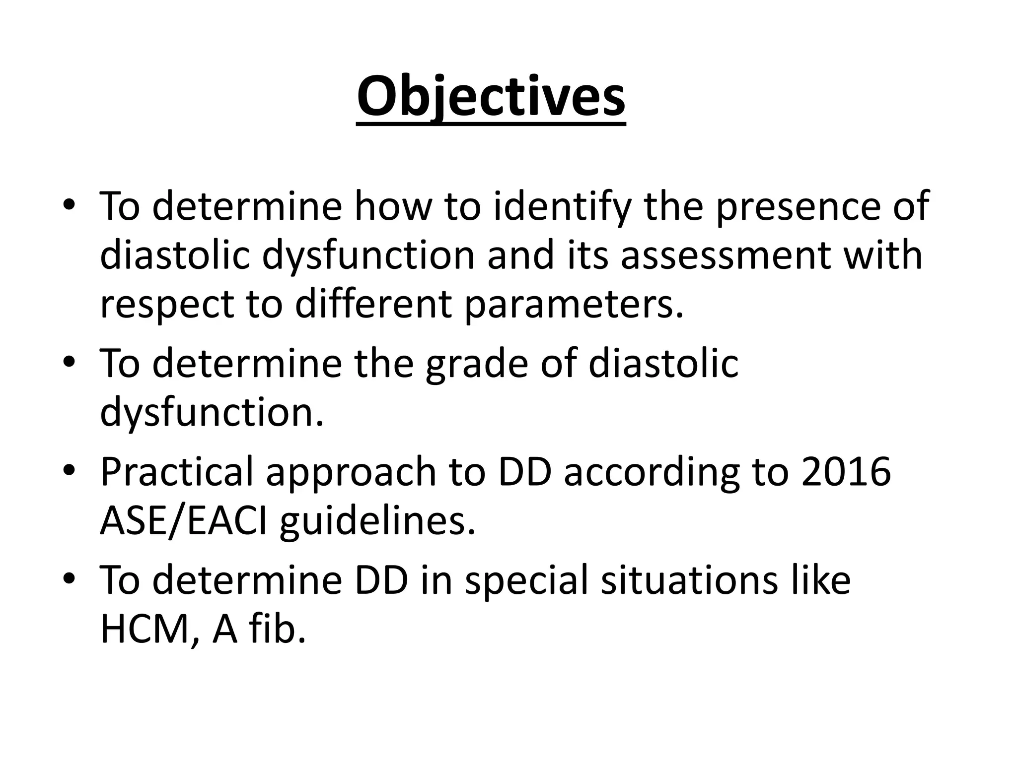 Diastolic dysfunction | PPTX