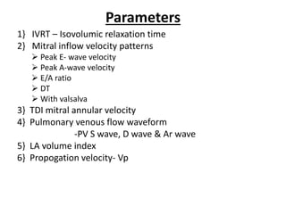 Diastolic dysfunction | PPTX