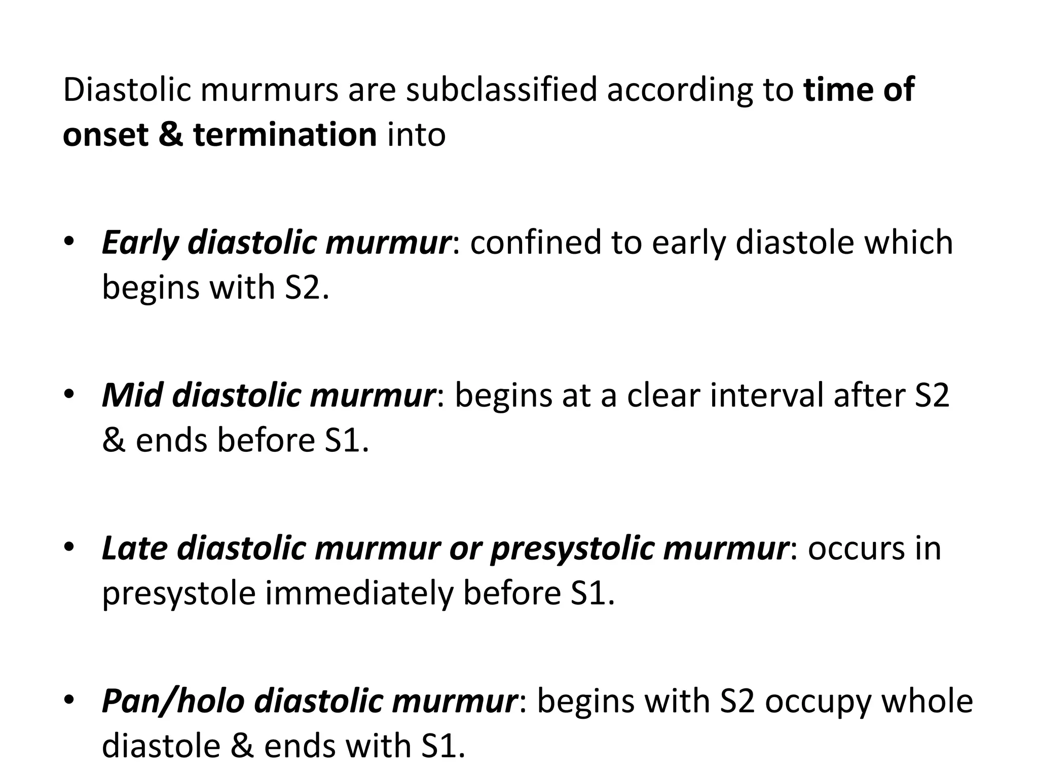 Diastolic murmurs | PPTX