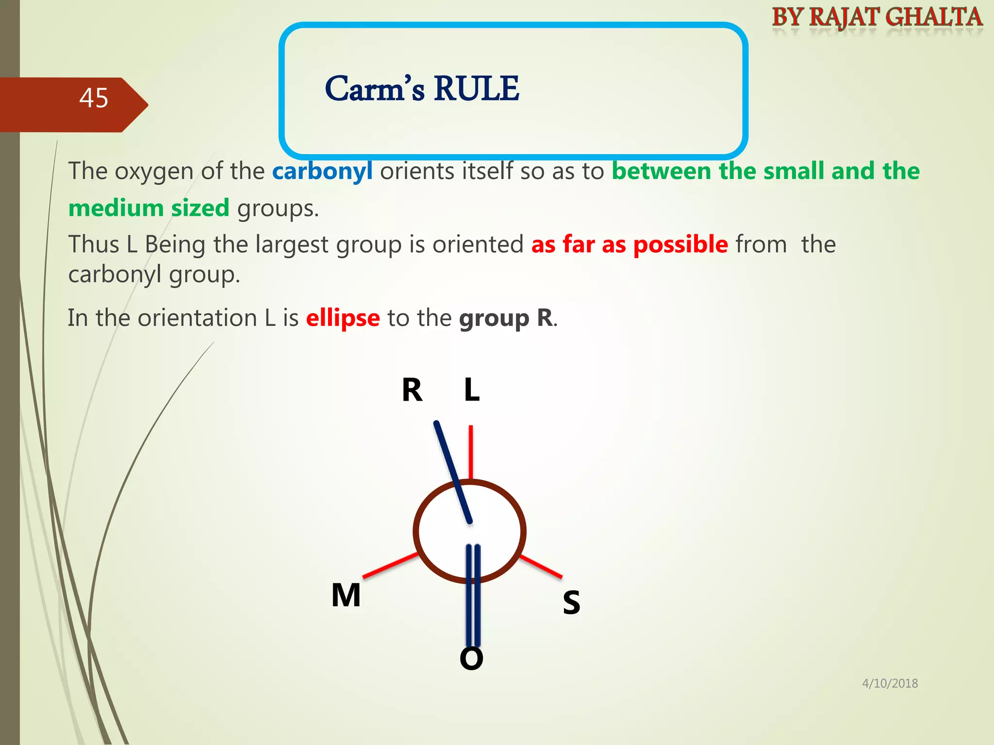 Diastreoslectivity,chemoslectivity&regioslectivity crams rule felkin ...