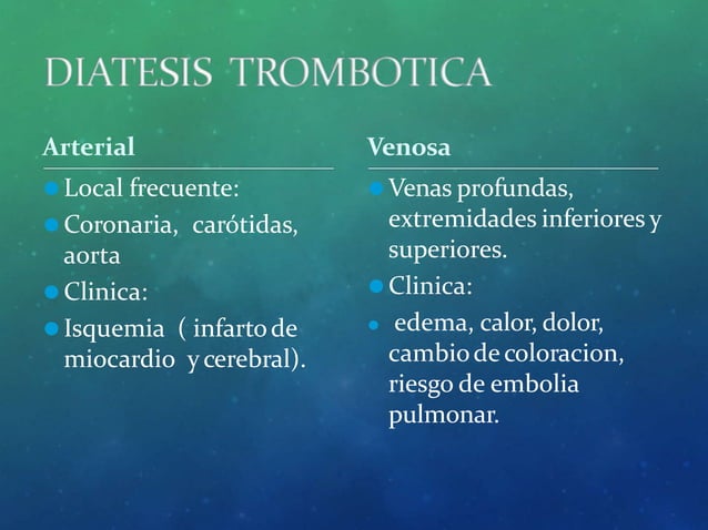 Diatesis Trombotica.pptx | Descarga Gratuita