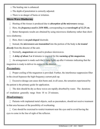 Diathermy - Medical Electronics - Hints for Slow Learner | PDF