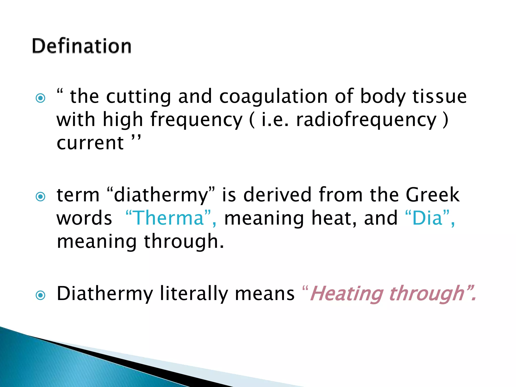 Diathermy | PPTX