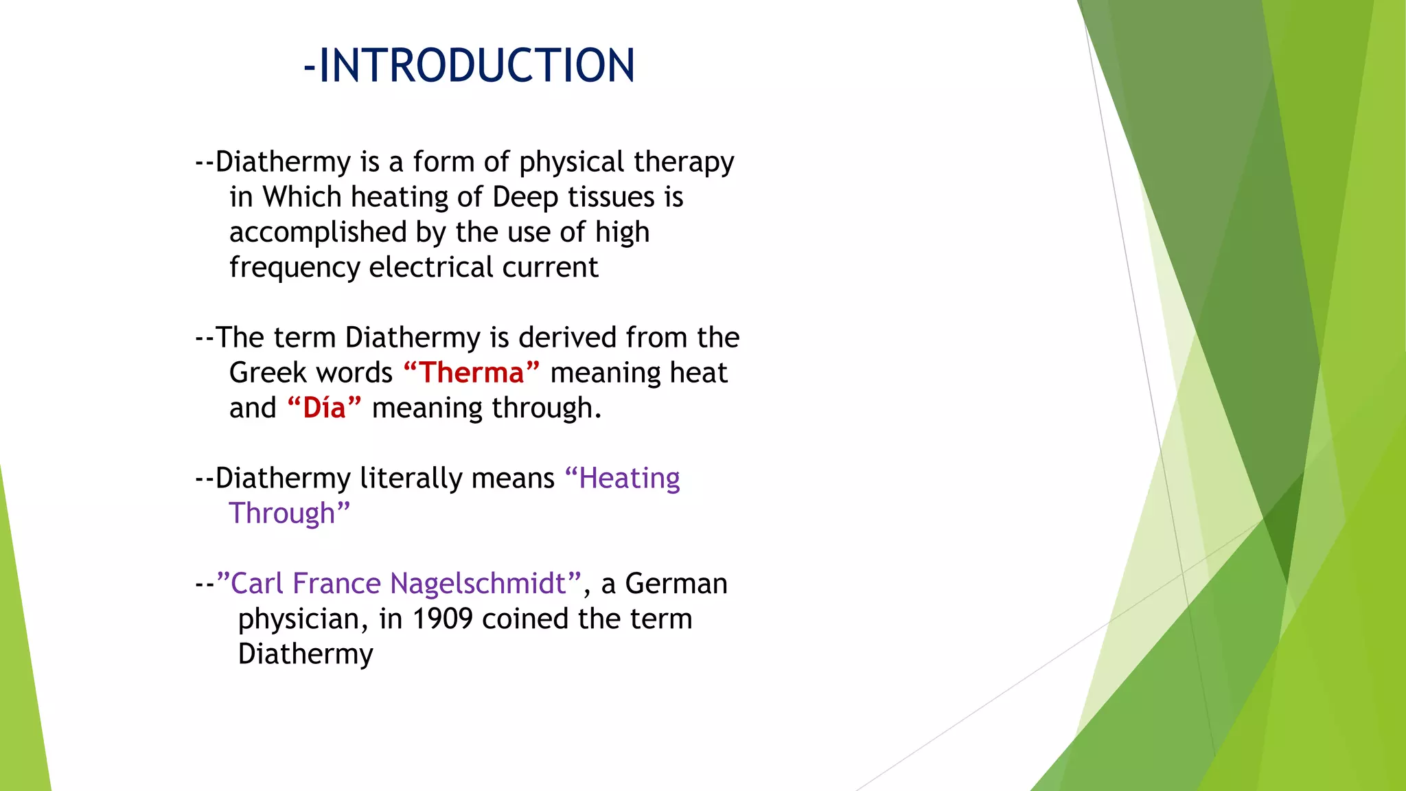 Diathermy. | PPTX