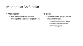 Diathermy - A guide to basic surgical skills | PPTX