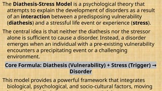 DIATHESIS STRESS MODEL - FORENSIC PSYCHOLOGY | PPTX