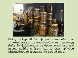ΔΙΑΤΗΡΗΣΗ ΒΟΤΑΝΩΝ | PPTX