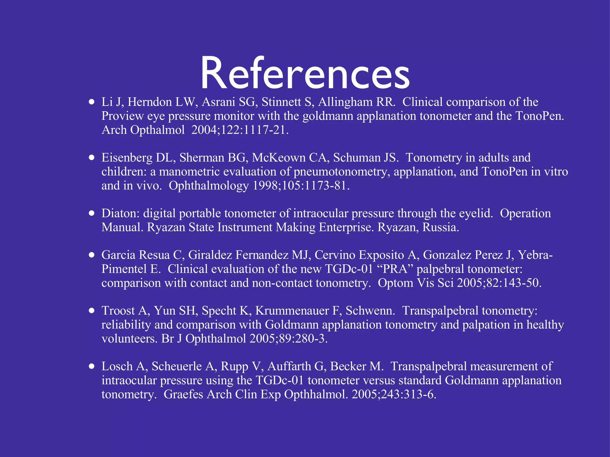 Glaucoma Test: Eye Pressure Diaton tonometer vs. Tono pen applanation ...