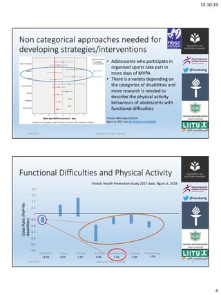 Physical activity behaviours and functional difficulties: Results from ...