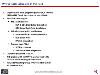 Innovating in simulation architectures for Naval Warfare Training & Simulation | PPT