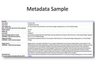 Developing a Digital Badge Roadmap | PPTX