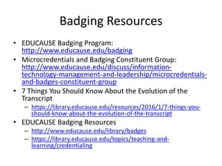 Developing a Digital Badge Roadmap | PPT