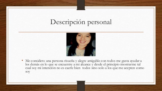 Presentacion Personal De Una Persona - slingo