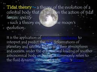 Tidal Theory | PPTX