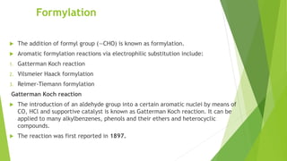 Electrophilic substitution reactions | PPTX