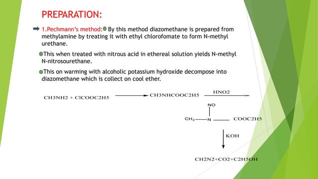 Synthetic Reagents And Its Application Diazomethane Pptx