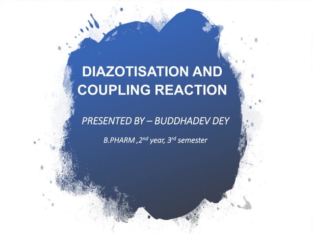 Diazotisation and coupling reaction | PPTX | Chemistry | Science