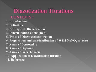 Diazotization TITRATION FOR PG NOTES VERY USEFUL | PPT